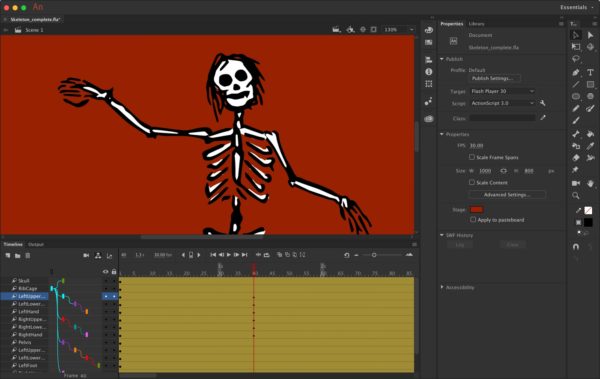 Adobe Animate CC 2019 - 19.2.1.4 - Crear animaciones - Artista Pirata