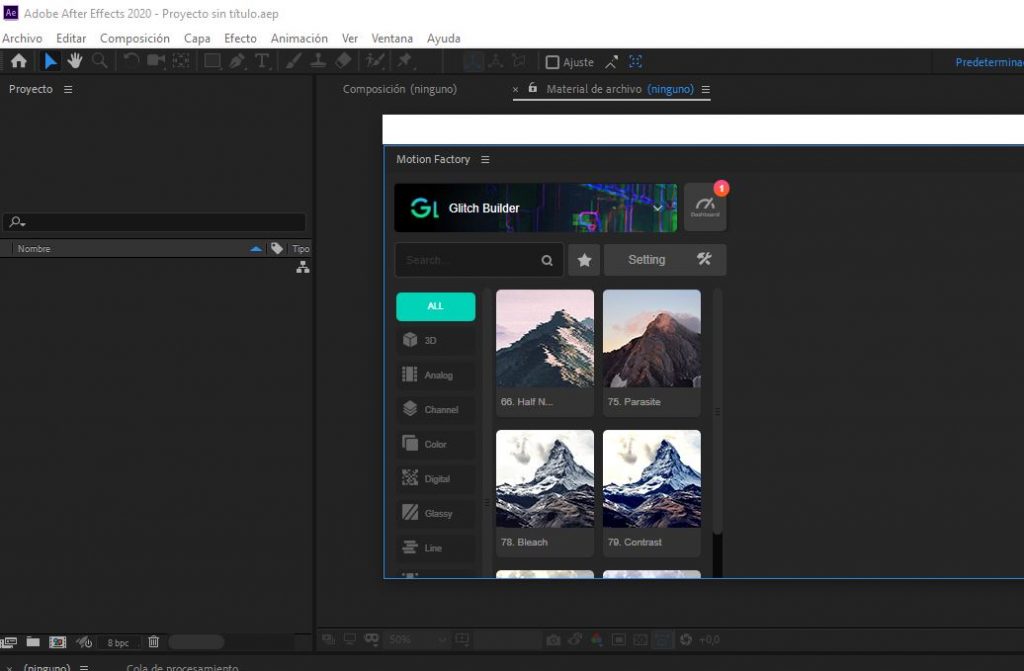 Motion Factory 2.4 - Efectos para Premiere y After Effects - Artista Pirata
