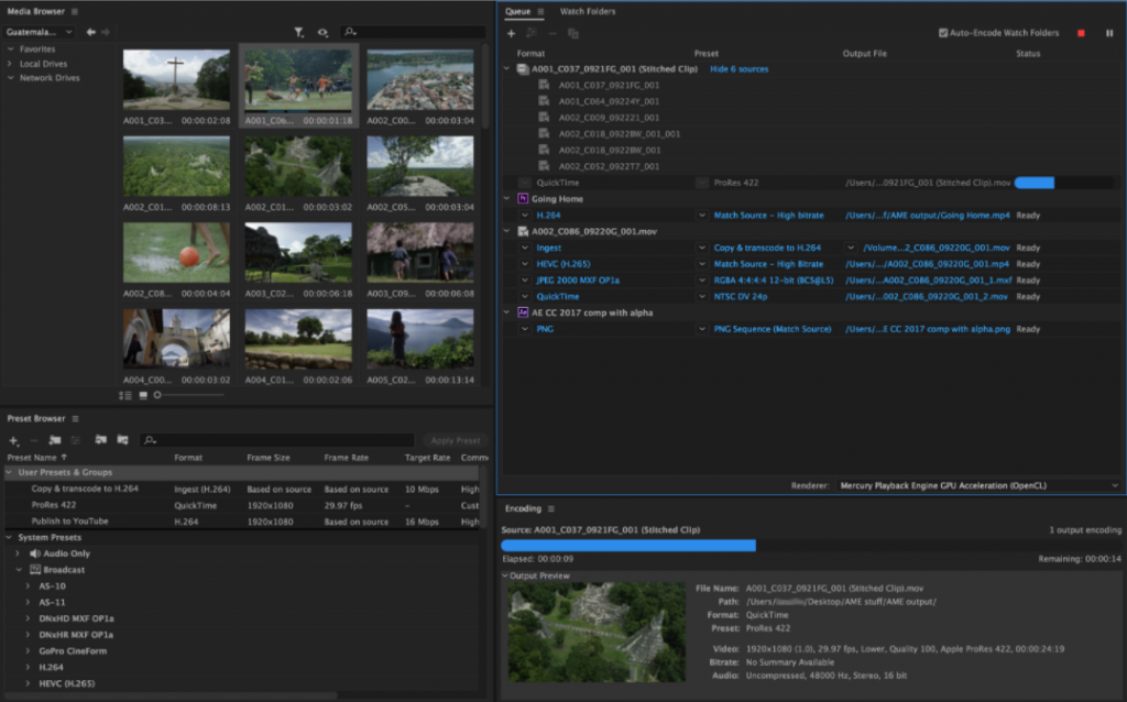 Adobe Media Encoder CC 2021 - V15.4.1 - Codificación más estable