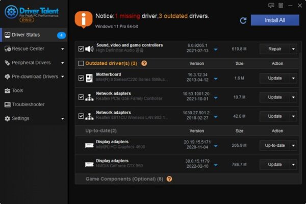 Driver Talent Pro - Todos tus controladores al dia - Artista Pirata
